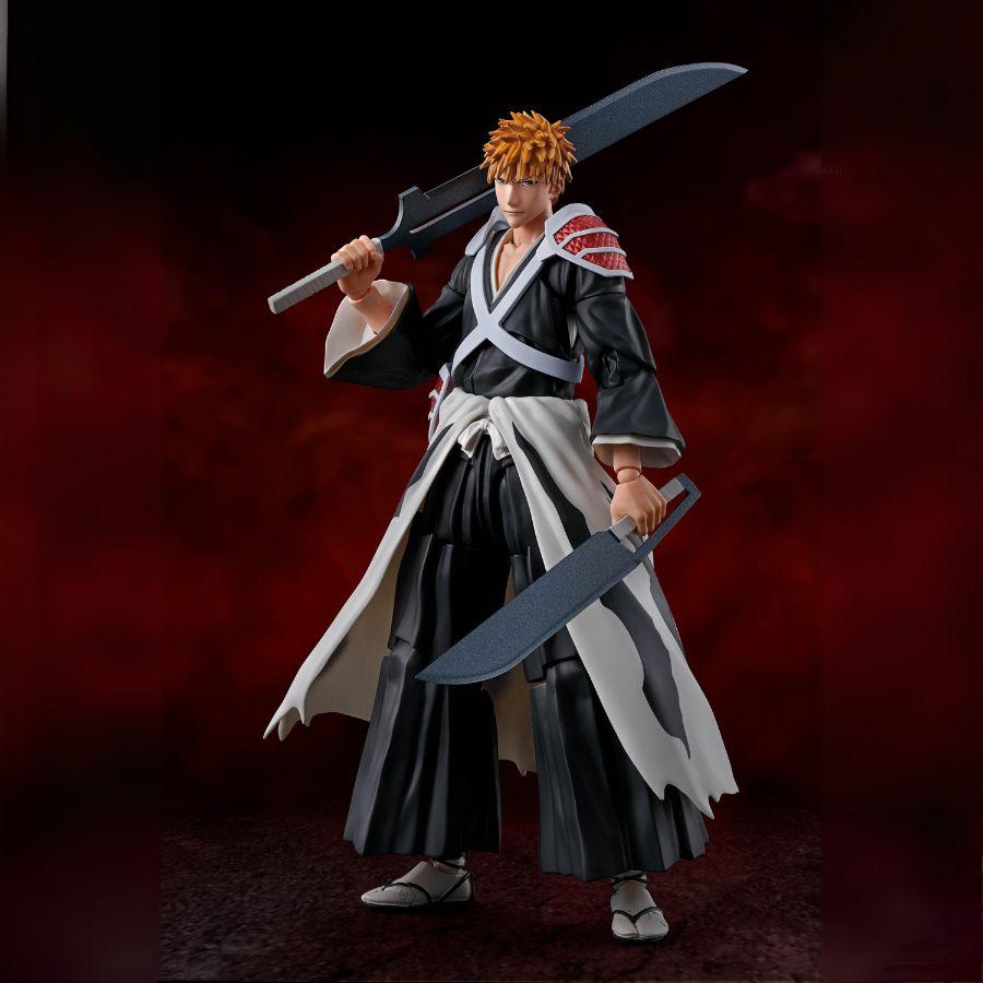 BLEACH - Figurine Ichigo Kurosaki Bankai Dual Zangetsu)/ S.H.Figuarts ...
